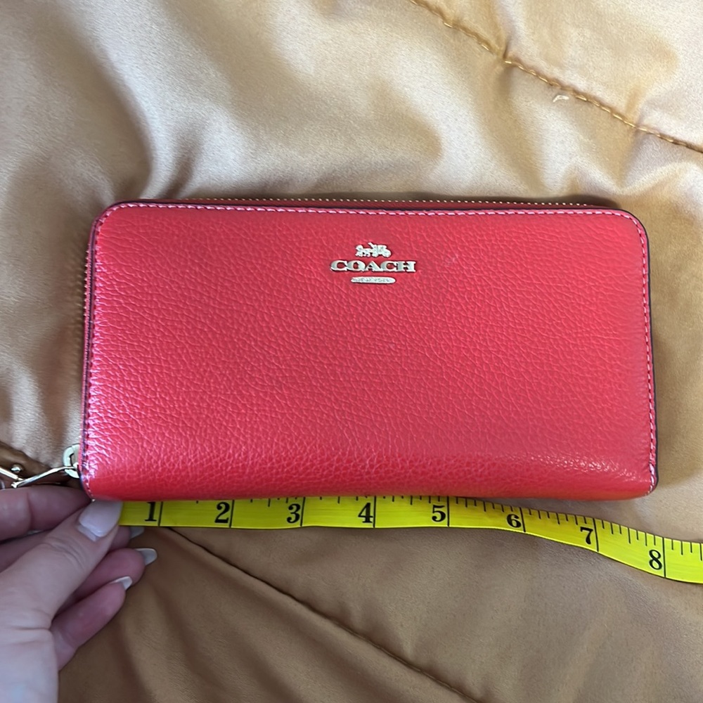 Coach Red Pebbled Leather Crossbody Bag & Wristlet - Gem